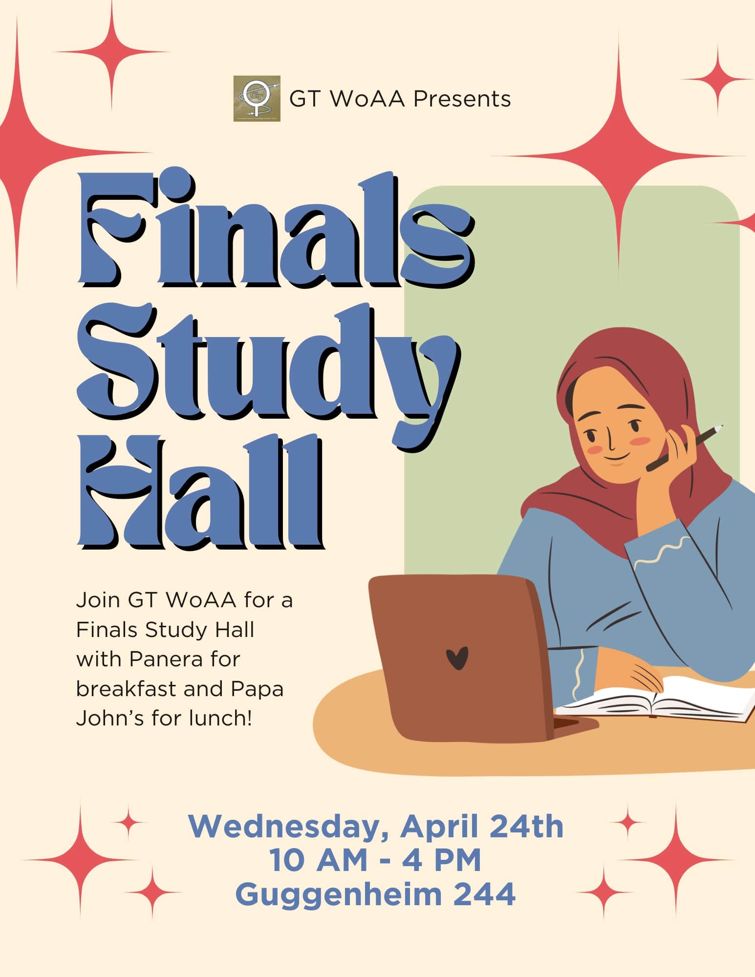 GT WoAA Presents-Finals Study Hall | Daniel Guggenheim School of Aerospace Engineering